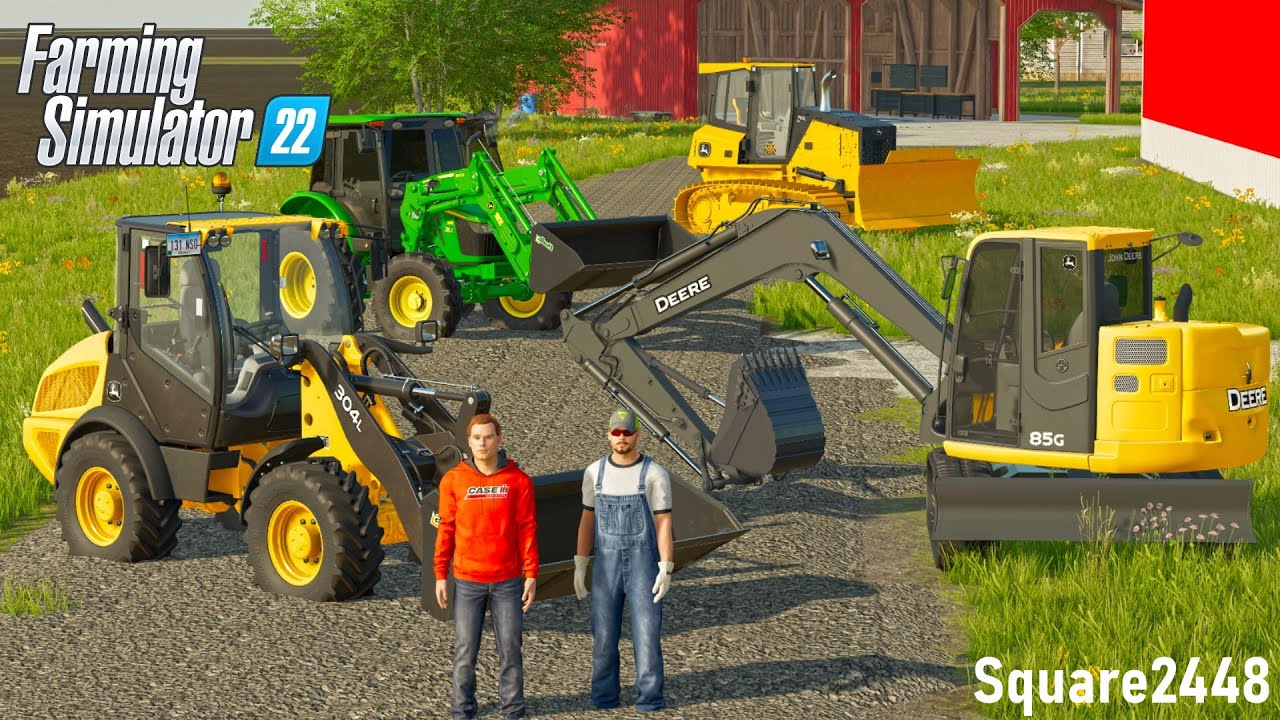 Building Gravel Road For Local Farmer! (2 Person Crew) | FS22 ...