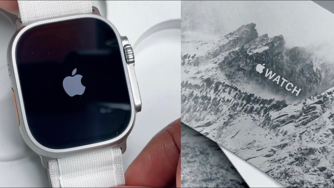 Apple Watch Ultra w/ Starlight Alpine Loop 🤍 - YouTube