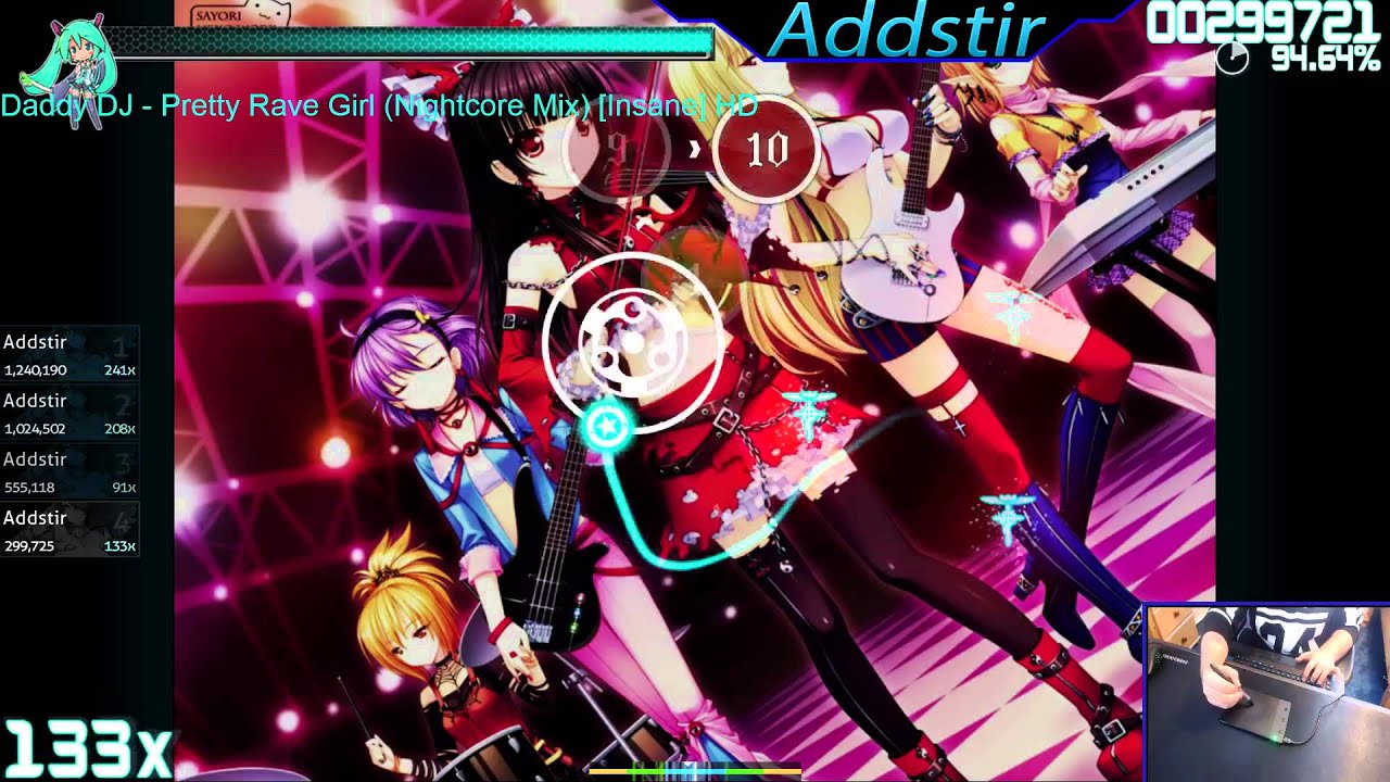 Osu - Pretty Rave Girl [Insane] + HD (FAIL) - YouTube