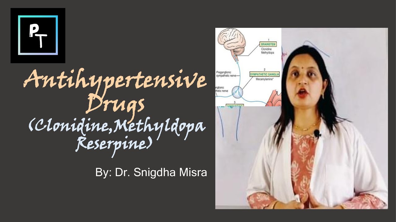 Antihypertensive Drugs I Clonidine, Methyldopa, Reserpine - YouTube