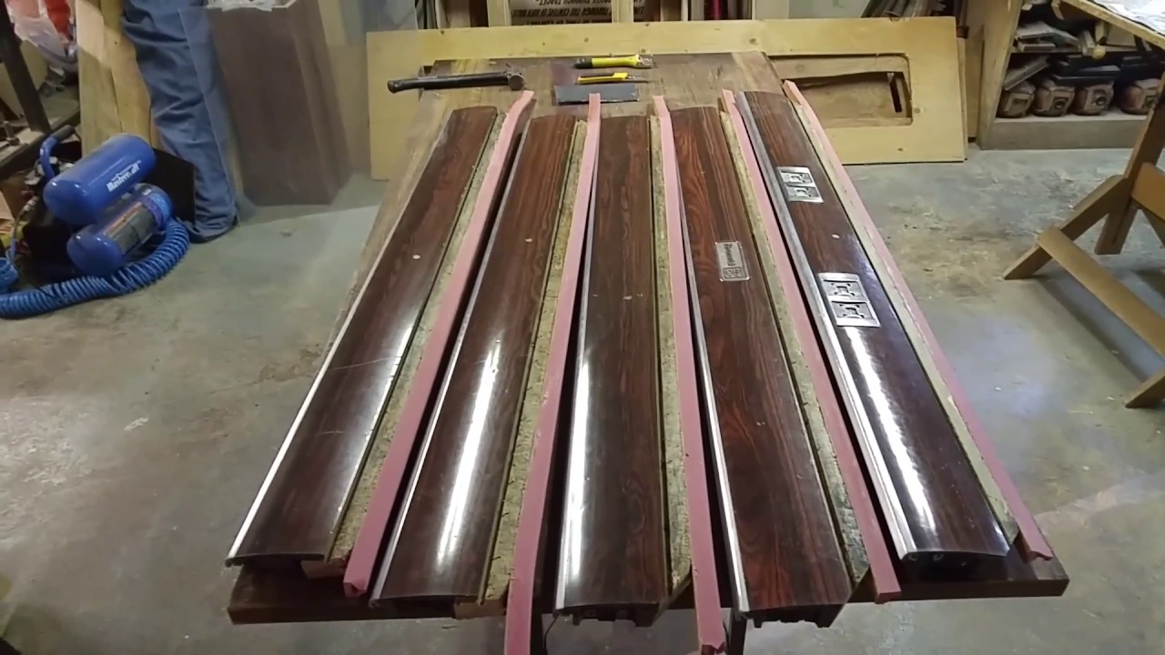 Putting on The rubber on the snooker rails - YouTube