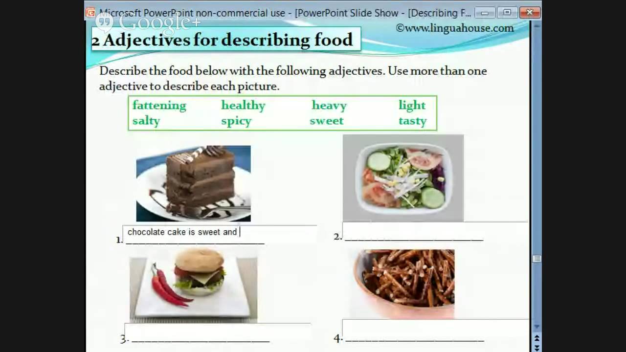 Describing Food - YouTube