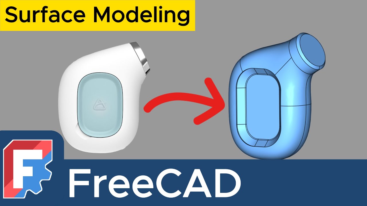 FreeCAD Surface Tutorial - Create Cue Reading From Image Reference - YouTube