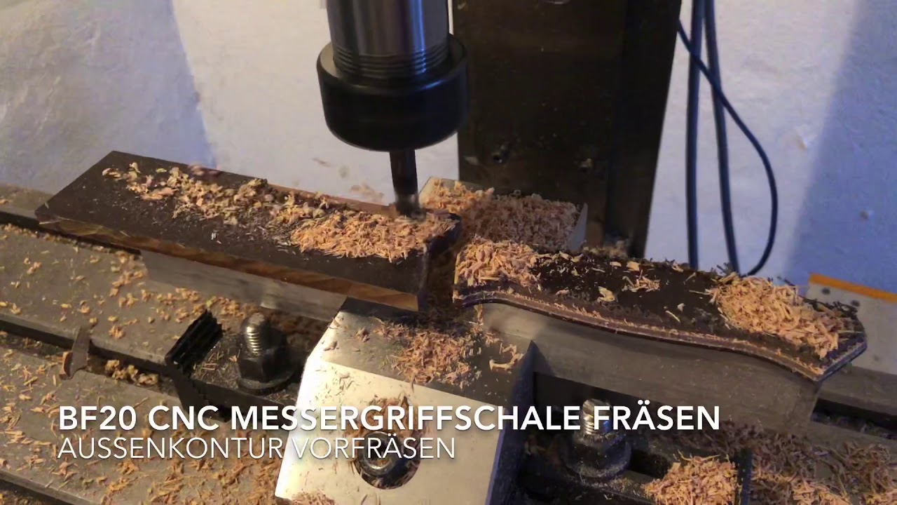 BF20 CNC Messer Griffschalen fräsen - YouTube