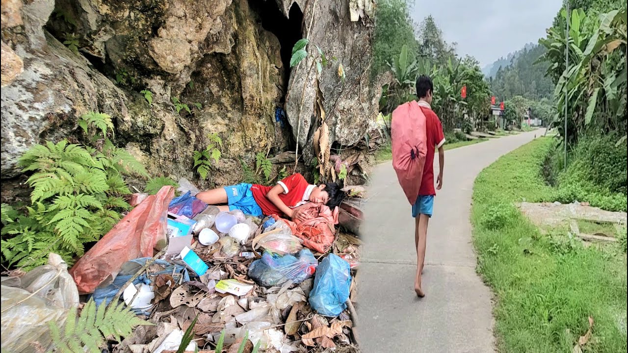 wandering boy collects bottles and scraps for a living. | wandering boy ...