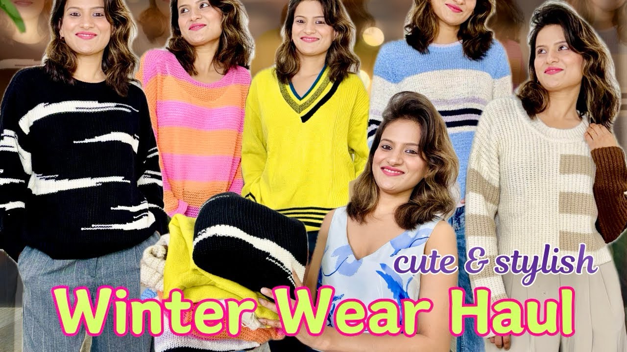 Winter wear haul l Cute pullover & Sweaters l Amazon Winter Collection ...