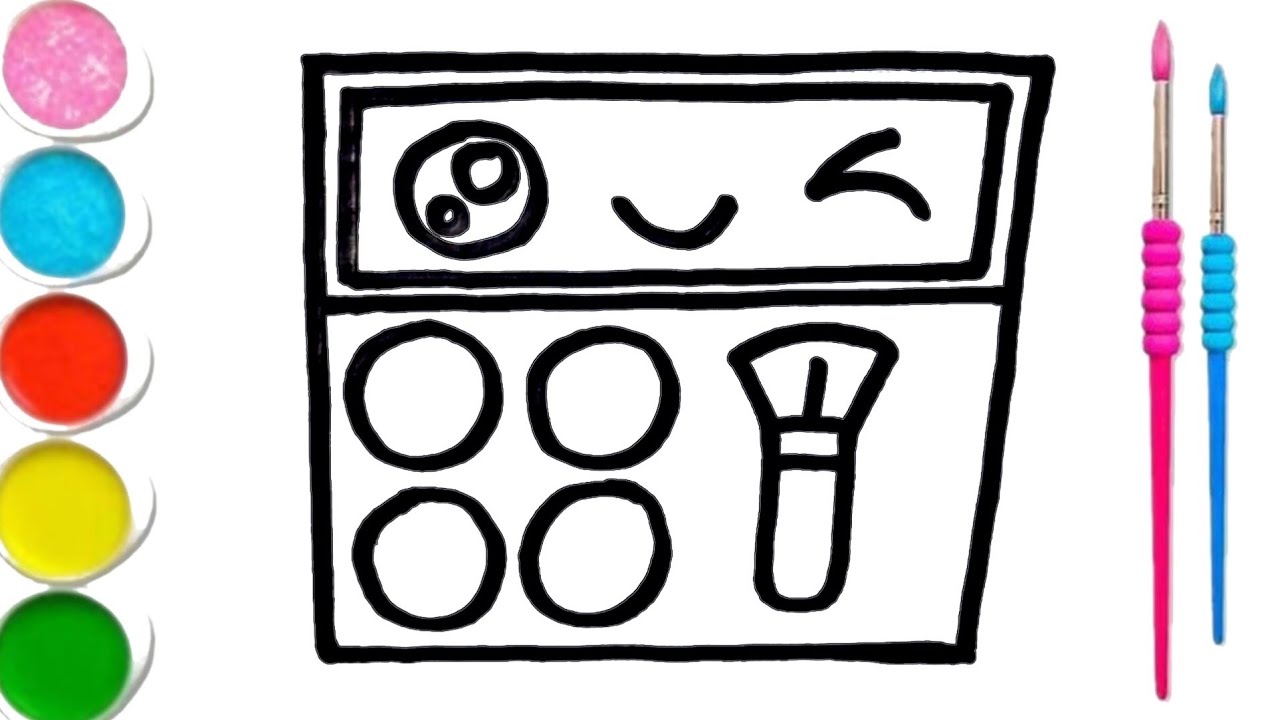 How to draw a makeup product / Cute beauty products drawing for kids ...
