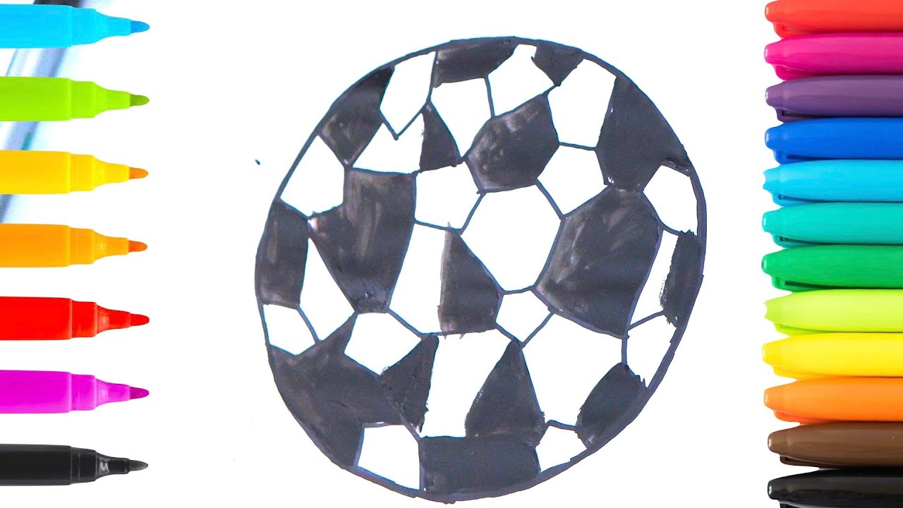 Bolalar Uchun futbol rasm chizish | Drawing football for kids ...