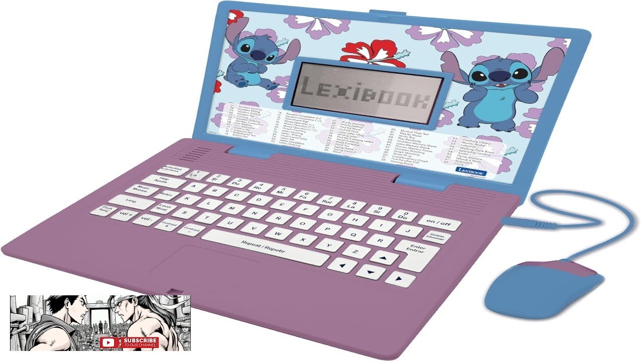Lexibook Disney Stitch Bilingual English/Spanish Educational Laptop 124 ...