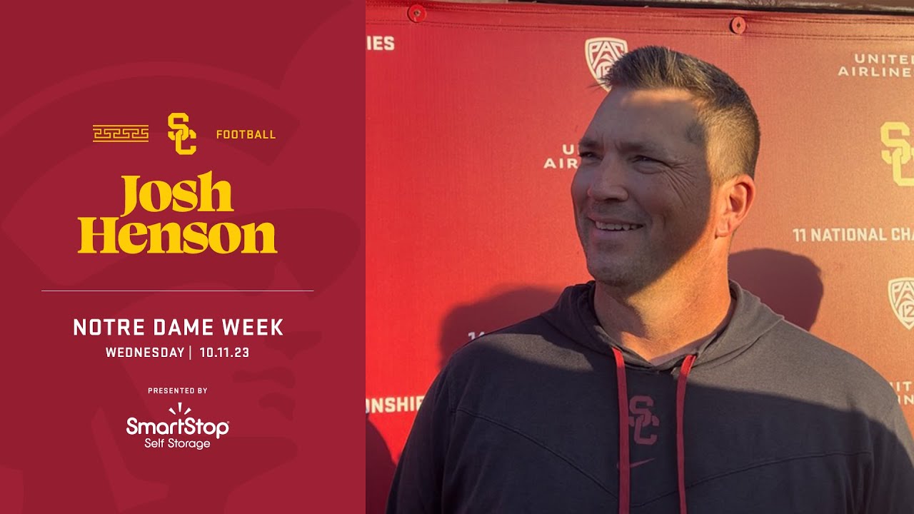 USC OL Coach Josh Henson I Notre Dame Week - YouTube