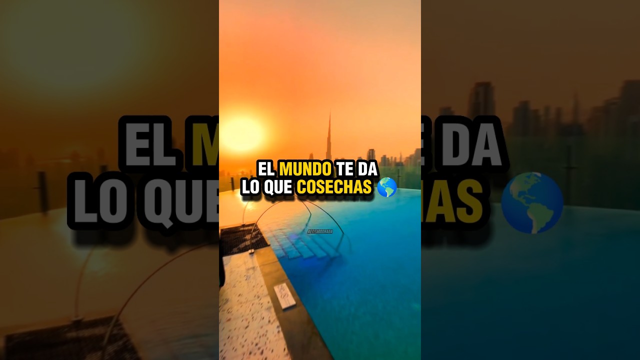 Lo que tú le das al mundo es lo que el mundo te devuelve🌎 - YouTube