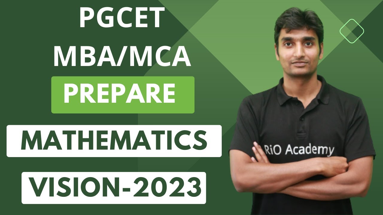 PGCET MBA-MCA | " VISION BATCH " | Mathematics | Sep-2023 - YouTube
