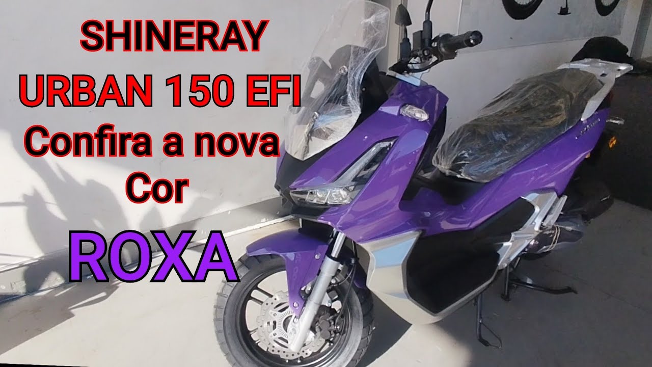 Confira a nova cor da SHINERAY URBAN 150 ROXA - YouTube
