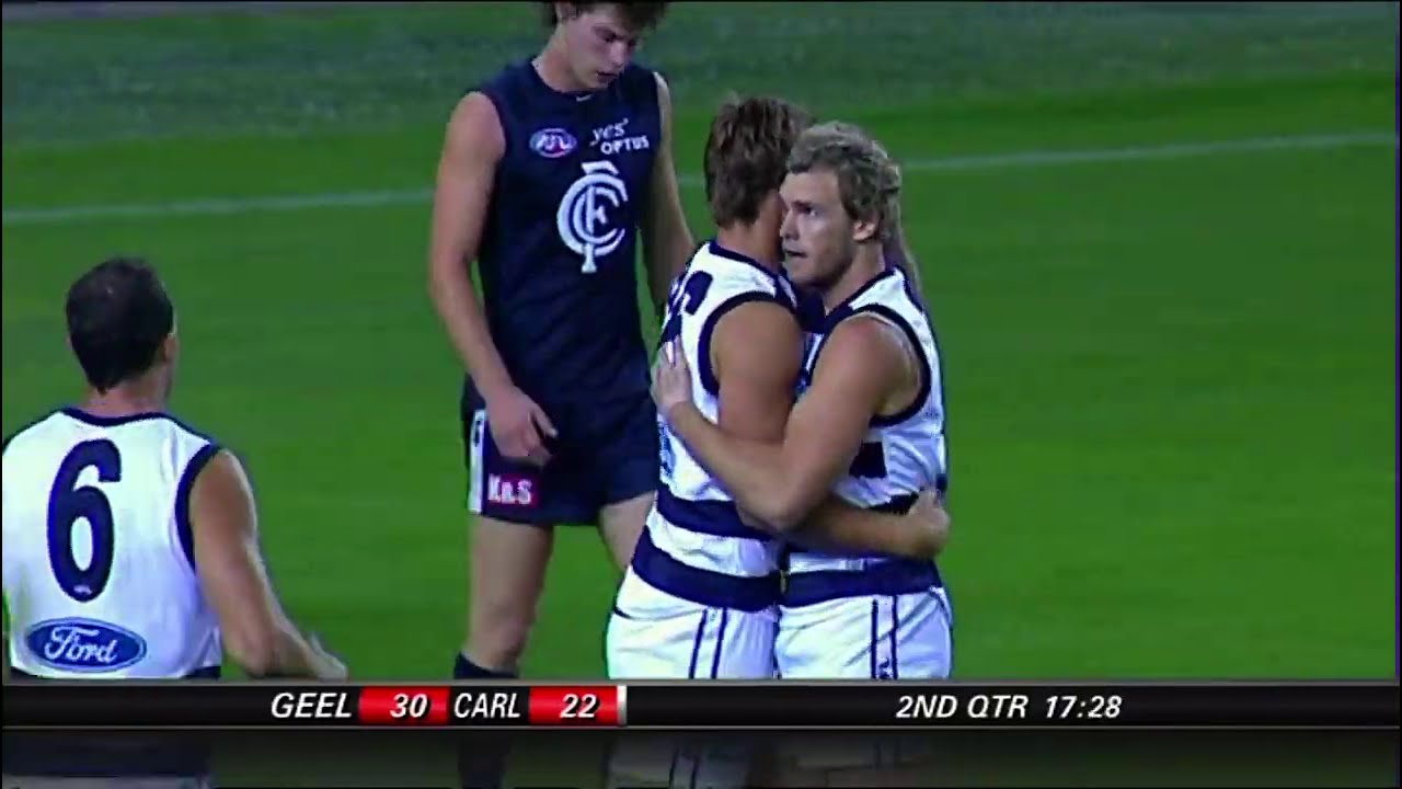 Round 2 Geelong VS Carlton 2007 Travis Varcoe/Tom Hawkins First AFL ...