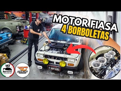 👀 PREPARAÇÃO FIAT 147: MOTOR FIASA | KIT ADMISSÃO 4 BORBOLETAS ...