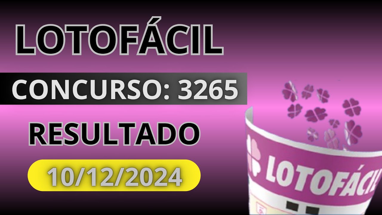 🍀 Resultado Da Lotofácil 3265 - YouTube