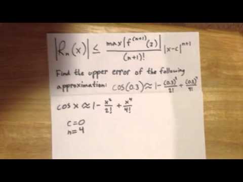 Lagrange Error Bound Problem - YouTube