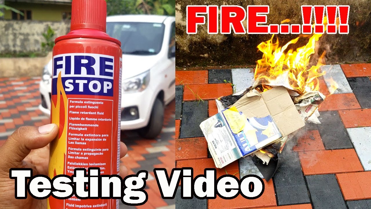 Car Fire Extinguisher Testing Video | Small Fire and Big Fire Testing ...
