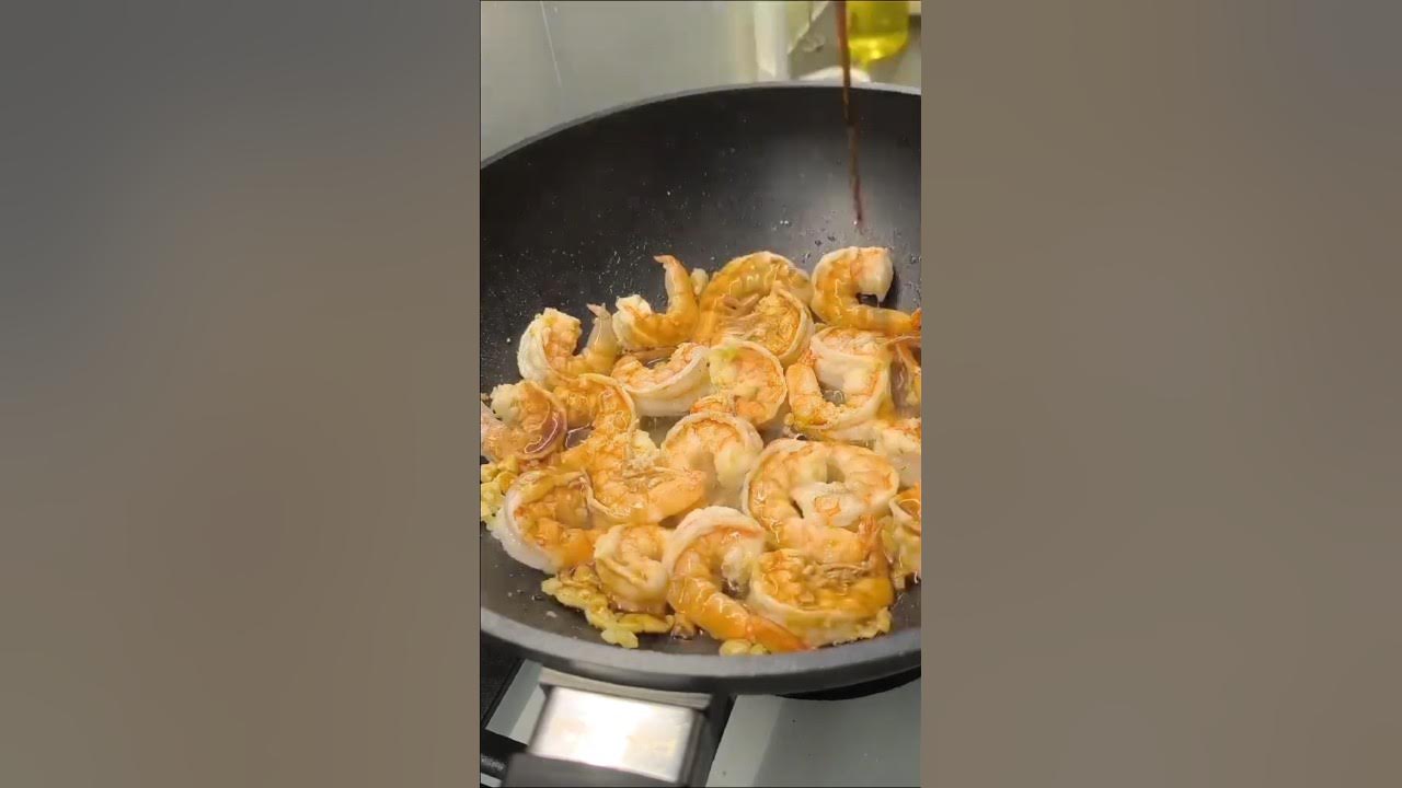 rețeta de creveți simplu și gustos #the best SHRIMP with noodles and ...