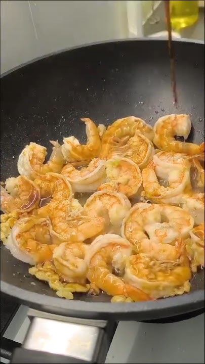 rețeta de creveți simplu și gustos #the best SHRIMP with noodles and ...