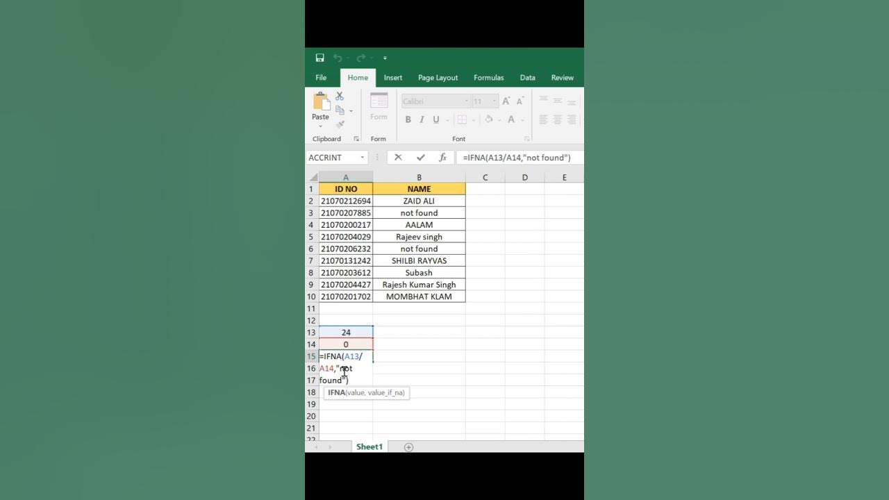 Difference Between Iferror And Ifna Formula In Excel Excel Tips And Tricks Excel Tutorial