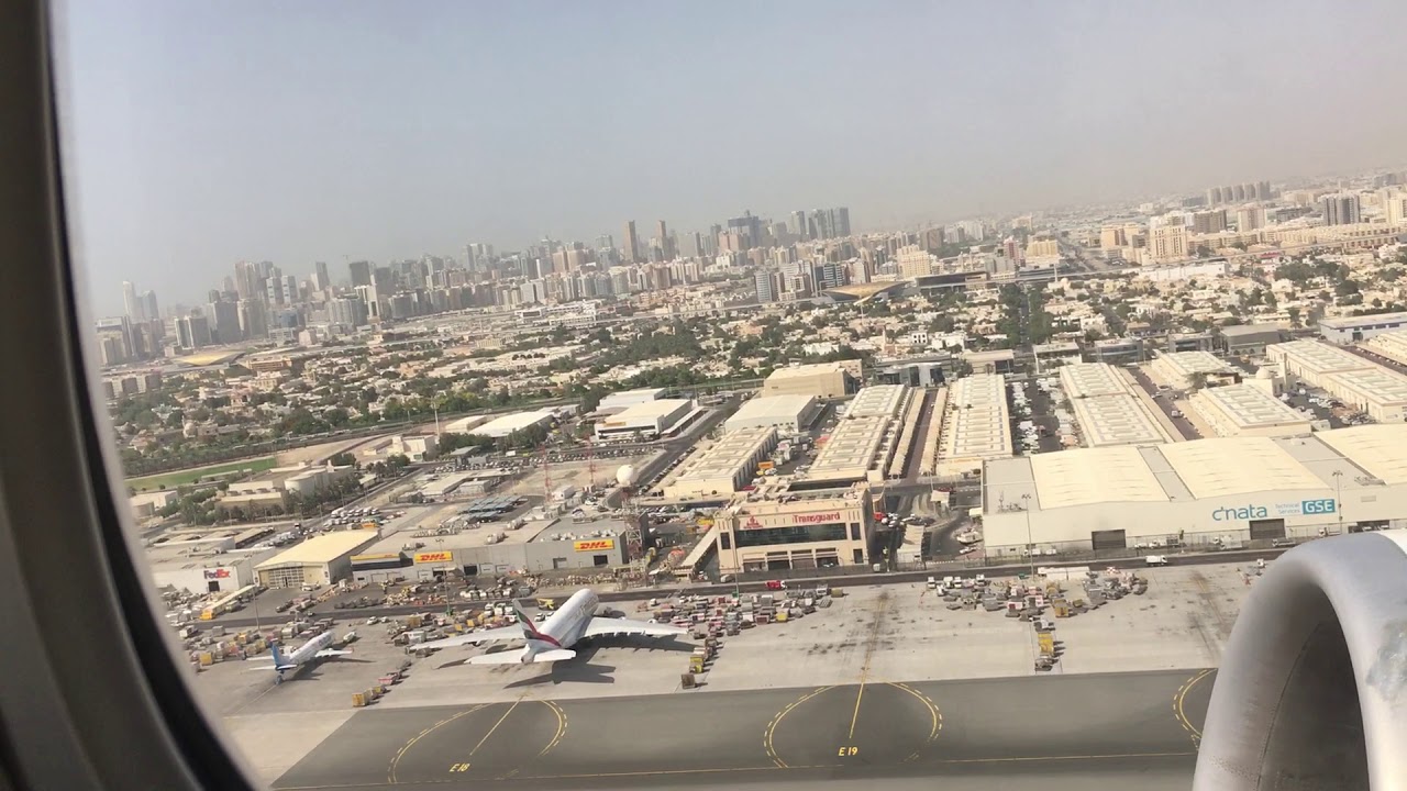 Dubai view from emirates flight - YouTube