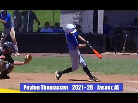 Peyton Thomasson - 2B Jasper Viking Baseball- 2021 Grad - YouTube