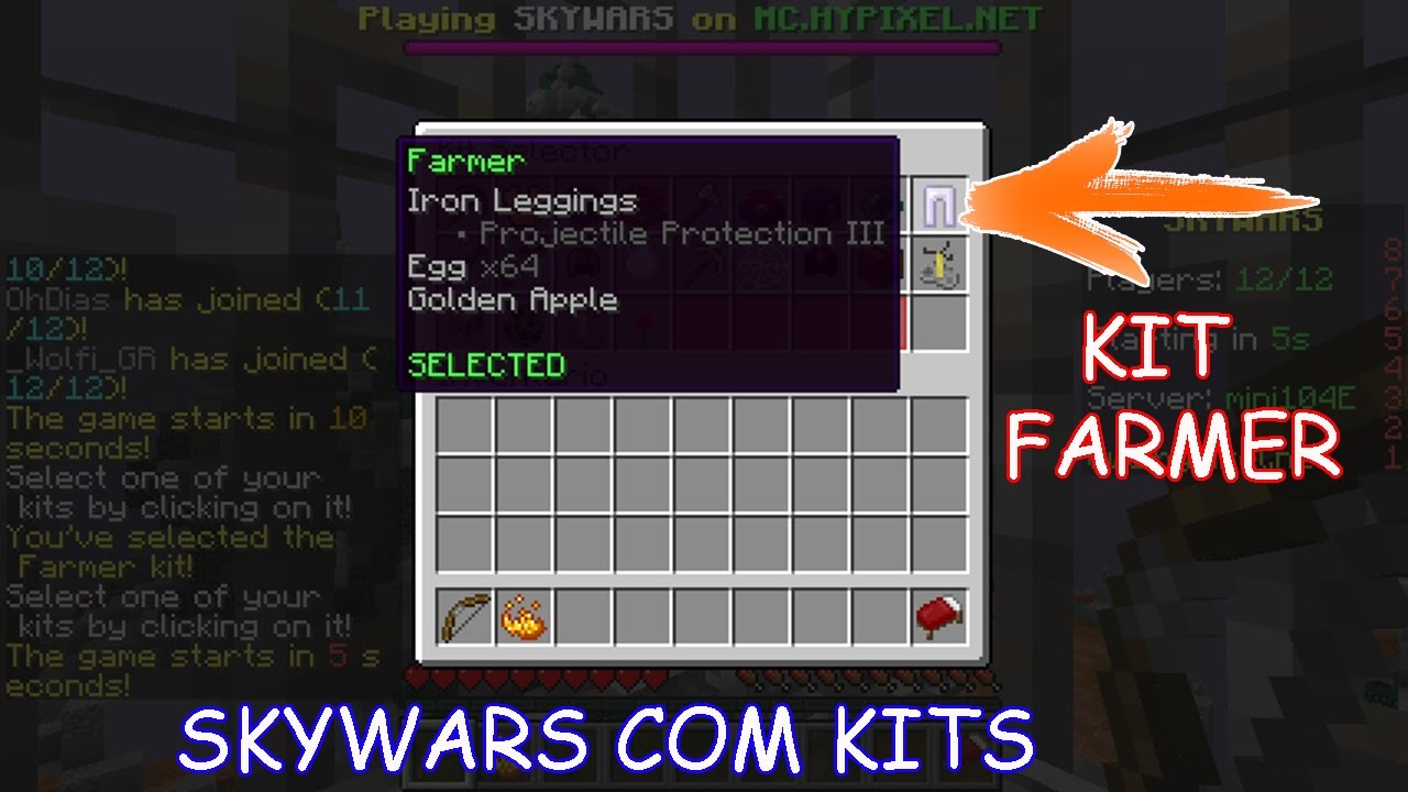 Minecraft: SKYWARS COM KITS #8 - KIT FARMER! - YouTube