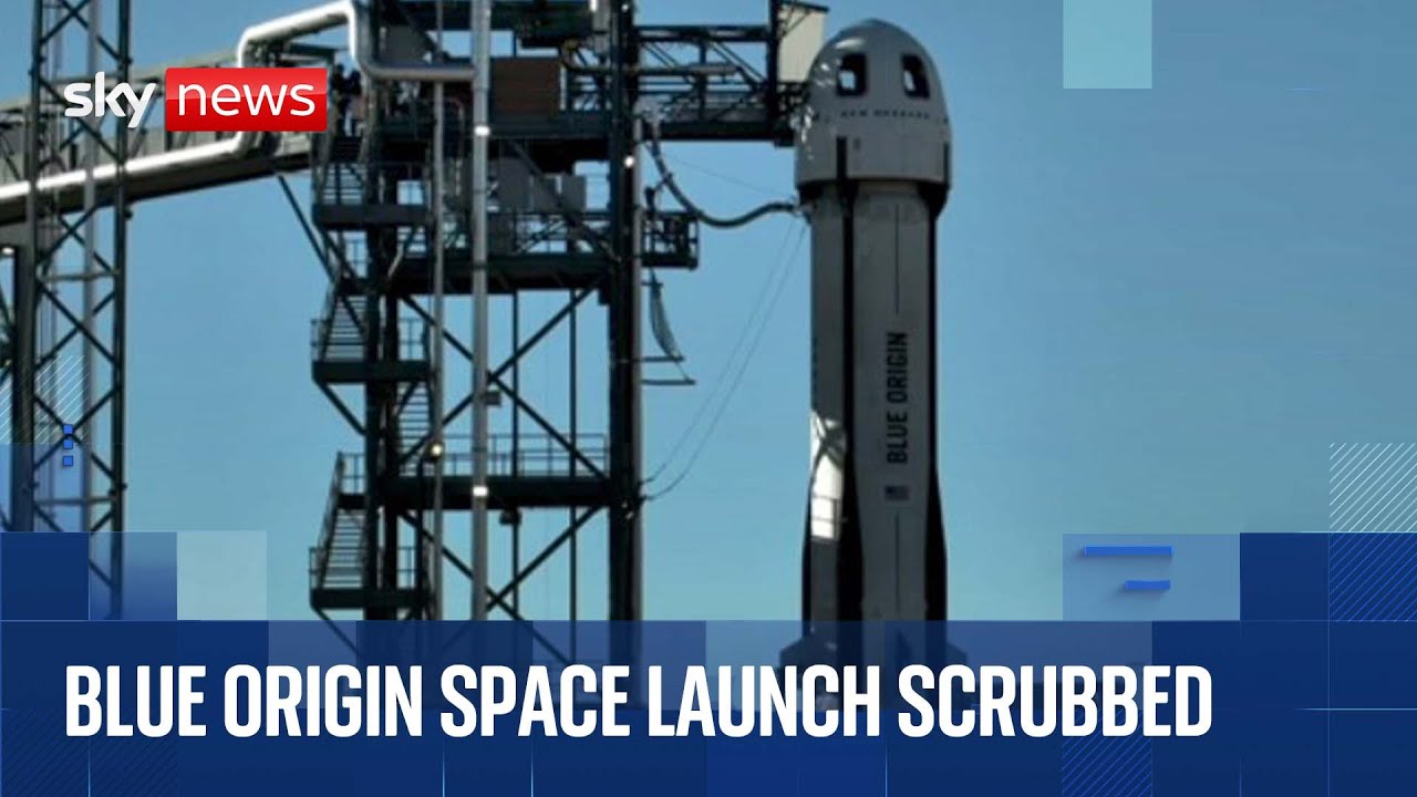 Blue Origin space launch scrubbed less than a minute before lift-off ...