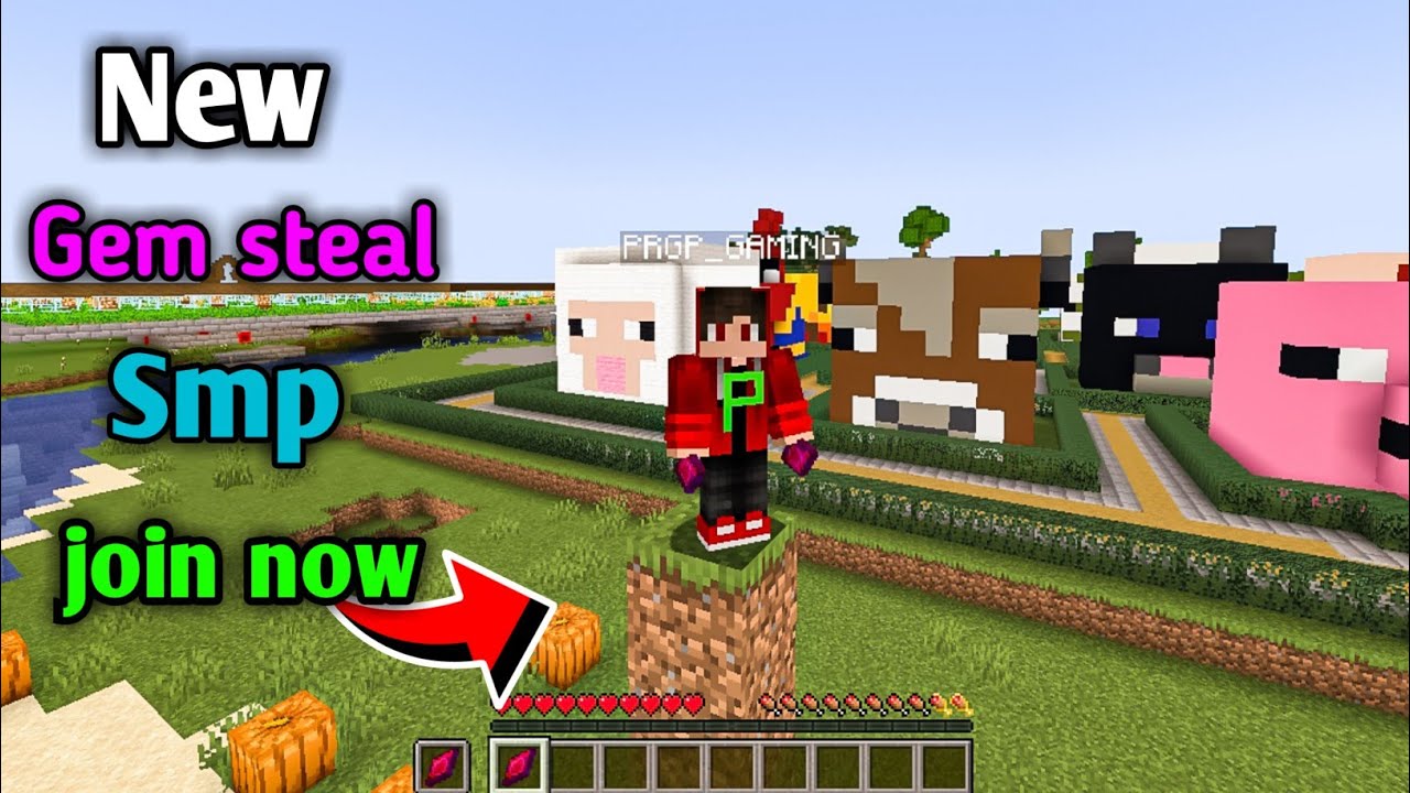 🔥 new Gem steal smp join now mcpe + java 24/7 || how to join zemsteal ...
