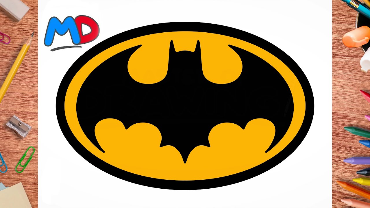 HOW TO DRAW CLASSIC BATMAN LOGO | EASY WAY | STEP BY STEP | MASTER OF ...
