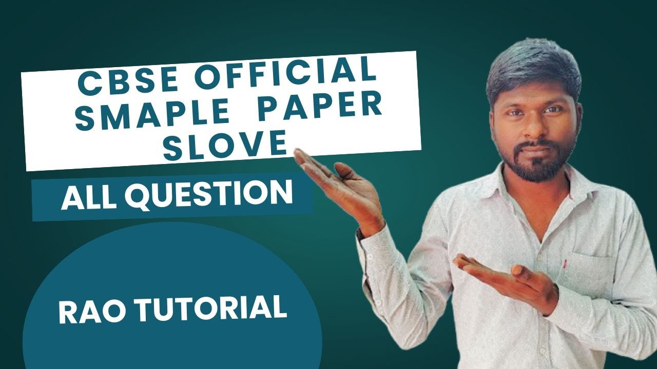 🔥Trigonometry Ratio | CBSE Official Sample Paper Solve | Class 10 Maths ...