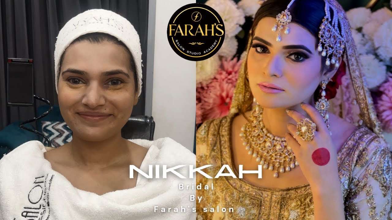 Gorgeous Bridal Nikkah Makeup tutoria |👰‍♀️ | Farah’s salon - YouTube