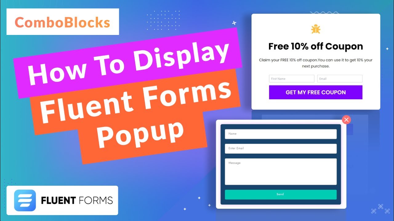 how to display fluent forms popup - YouTube