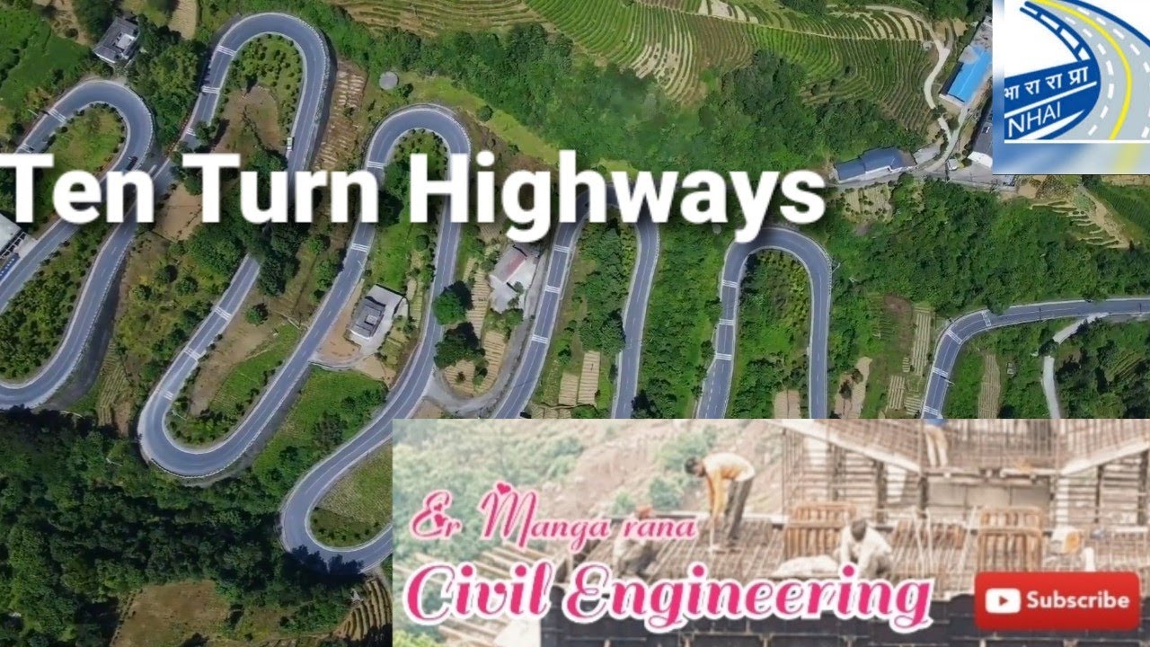 #civil #engineering Sharp curve Ten turn of Highways. - YouTube