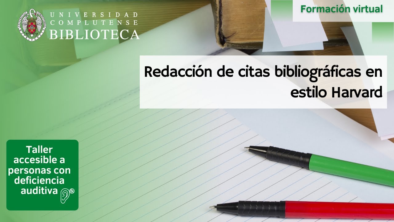 Redacción de citas bibliográficas en estilo Harvard - YouTube