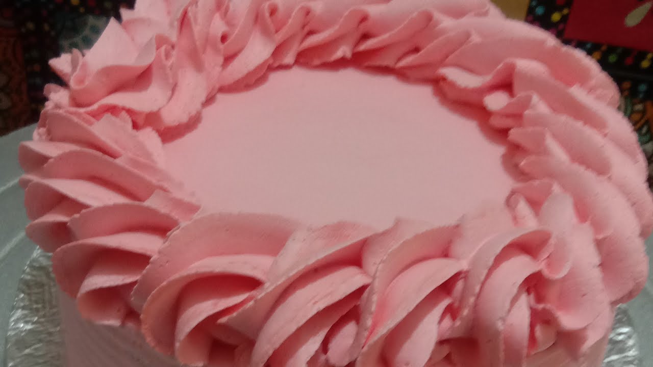 How to make simple and easy cake decoration at home | vanilla cake ...