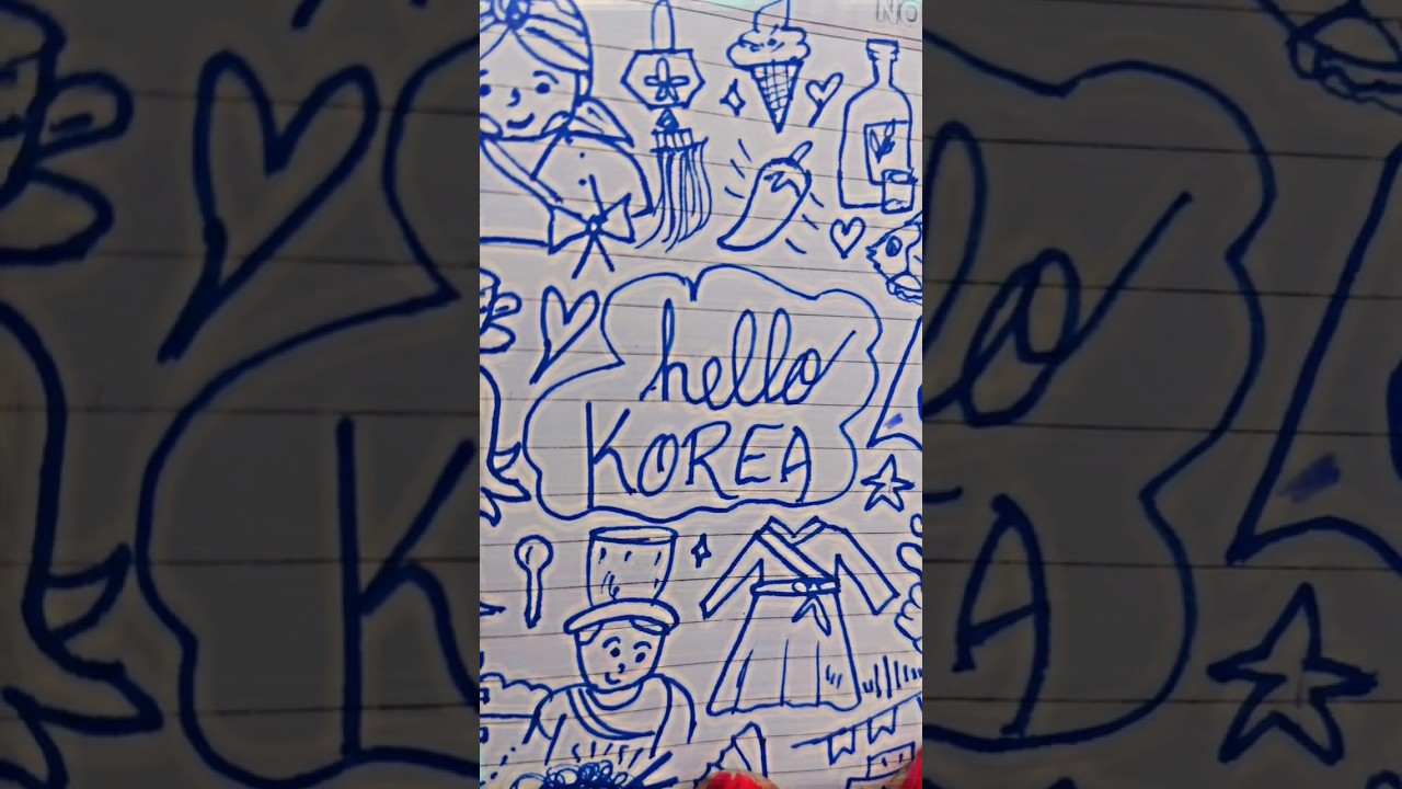 #doodleart day1 !! Korean doodle art !!#youtubeshorts #art #drawing # ...