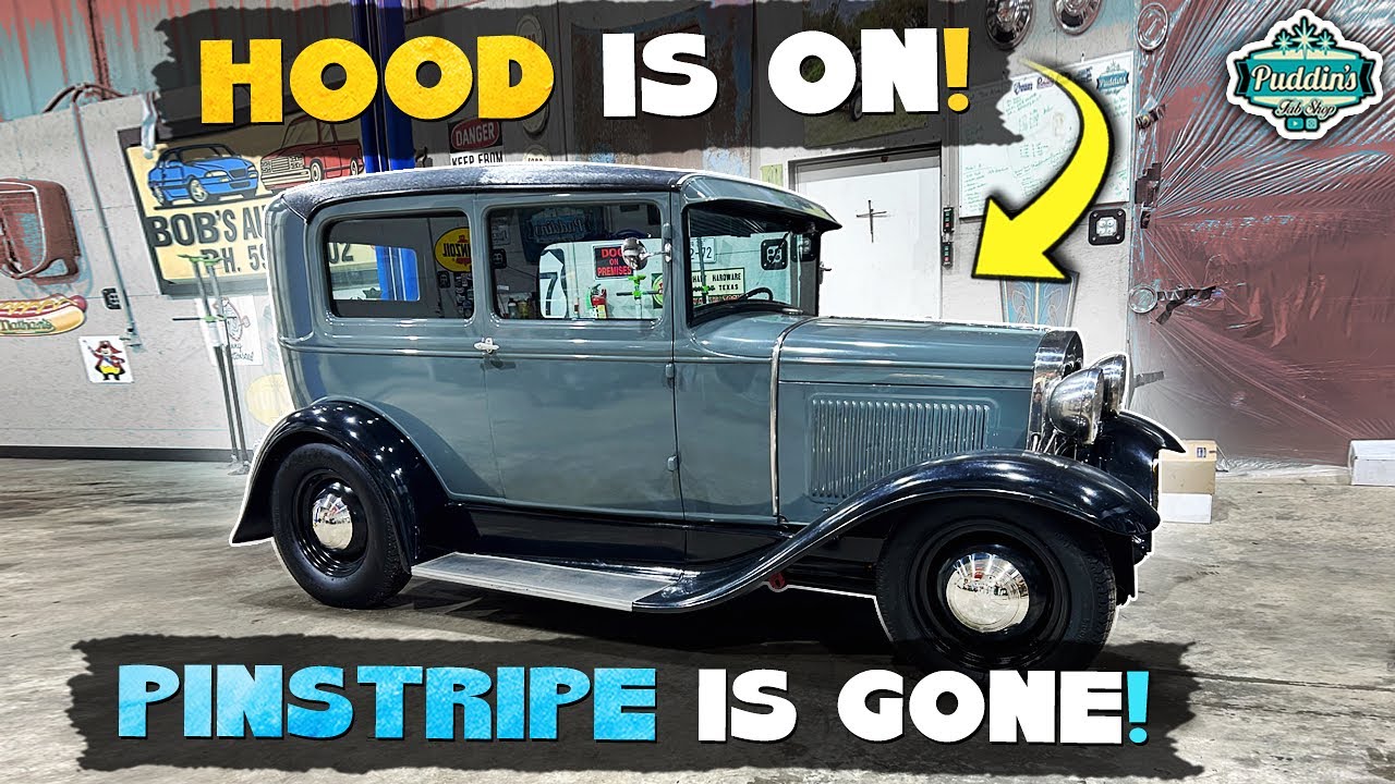 1930 Model A EXHAUST LEAKS?? Hood install. REMOVING PINSTRIPE WITHOUT ...