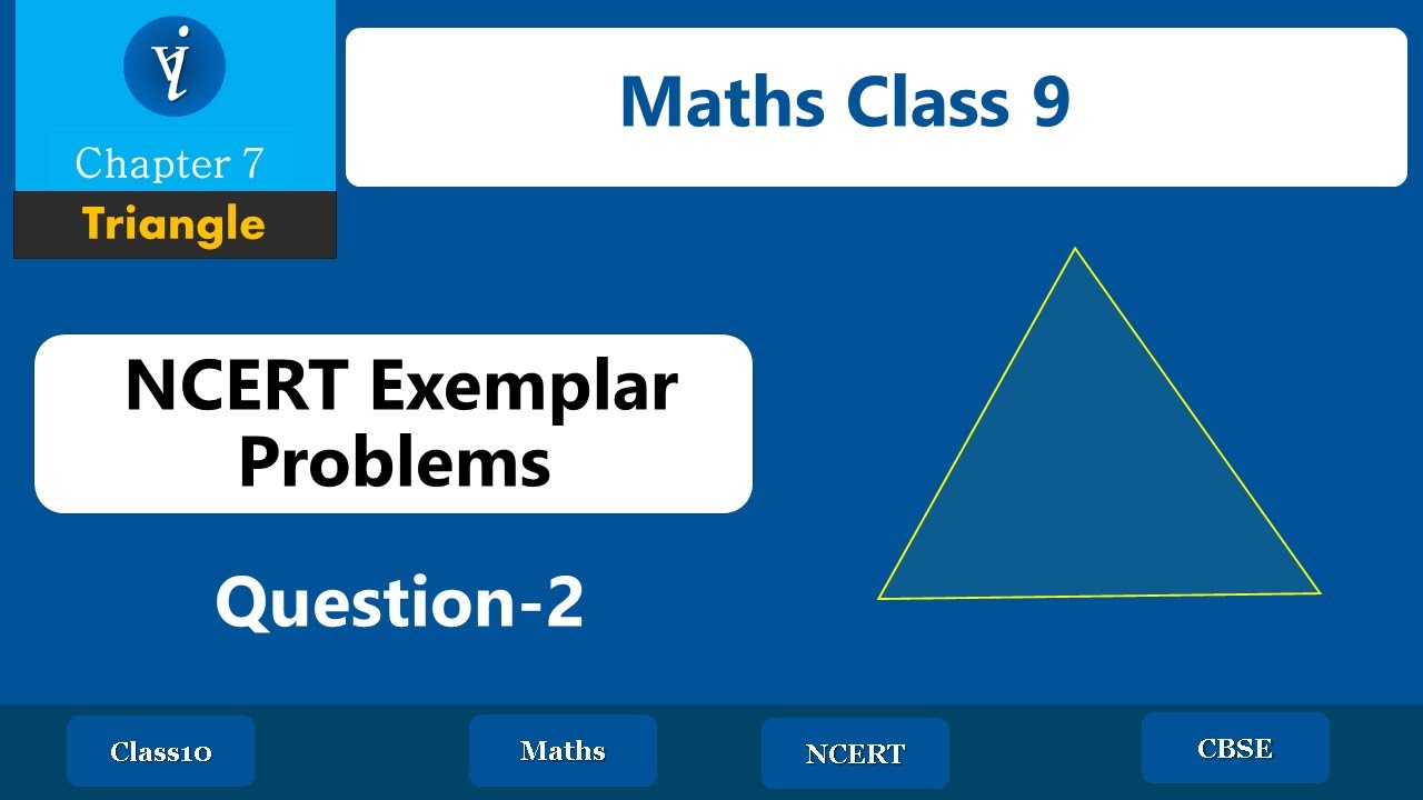 ncert exemplar problems triangle class 9 | VIGYAN PATHSHALA - YouTube