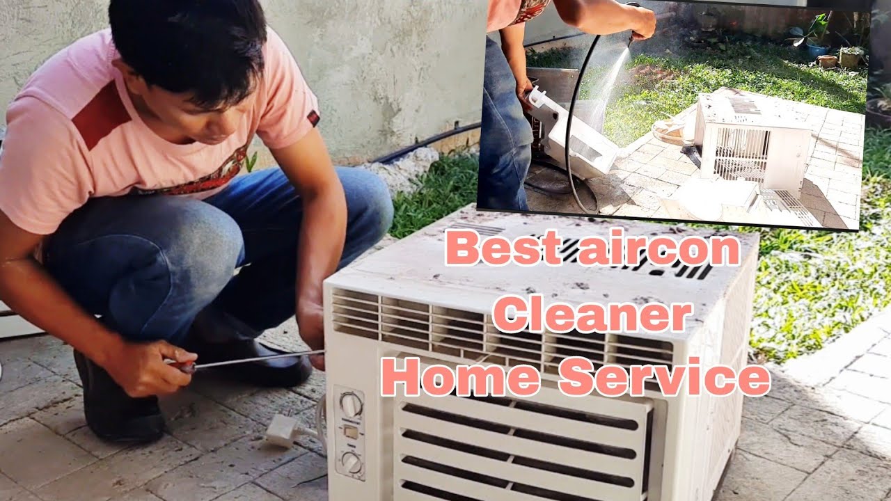 How to Clean window Type Airconditioner, Aircon Cleaner - YouTube