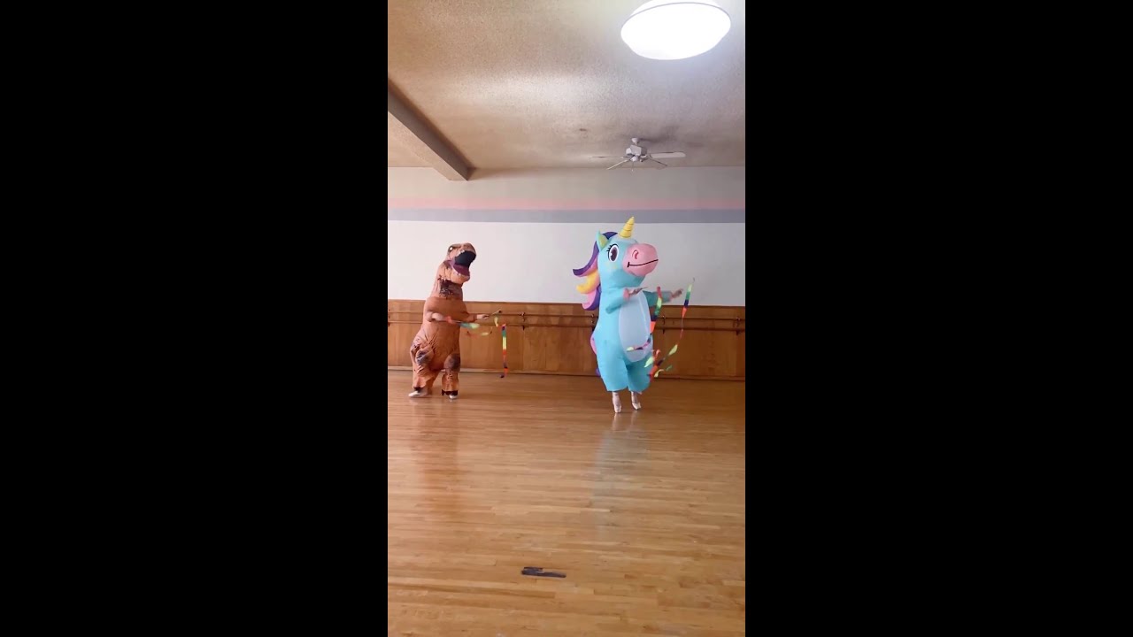 Run Away With Me Goes With Everything: Unicorn + T-Rex Ballet - YouTube