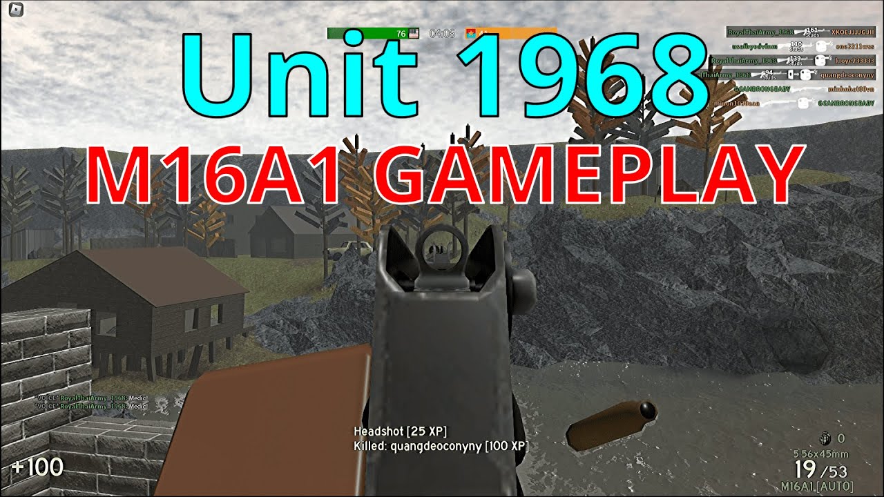 Unit 1968 (Roblox) - M16A1 Gameplay #52kills - YouTube