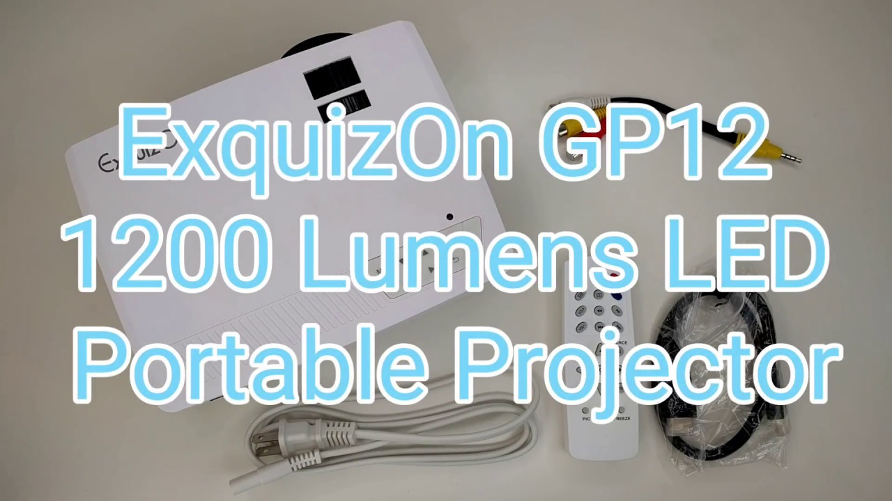 ExquizOn GP12 1200 Lumens LED Multimedia Mini Projector - YouTube