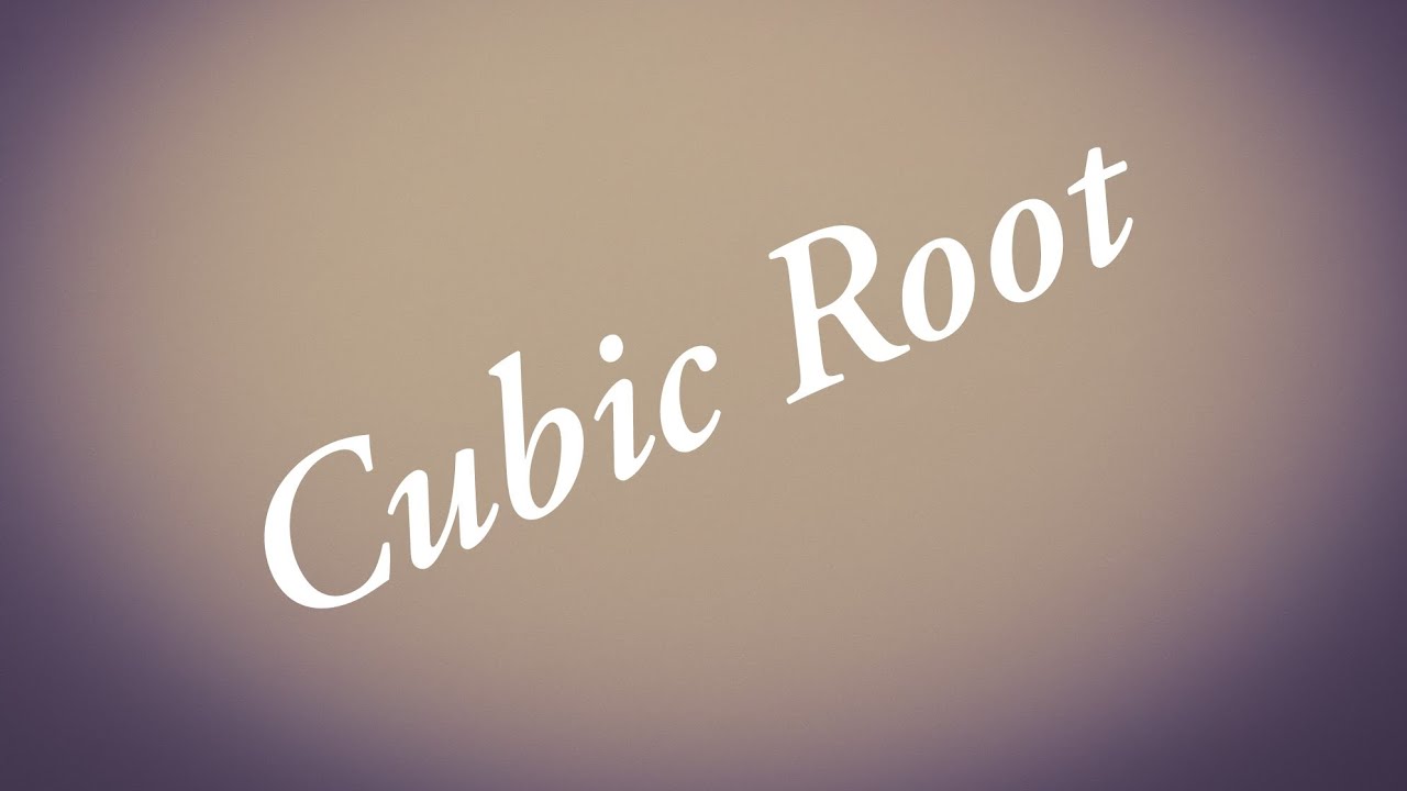 The cube root of rational number - YouTube