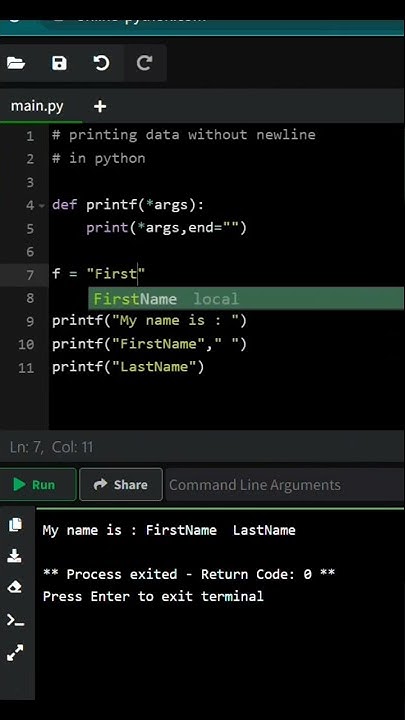 Printing without newline in python... - YouTube