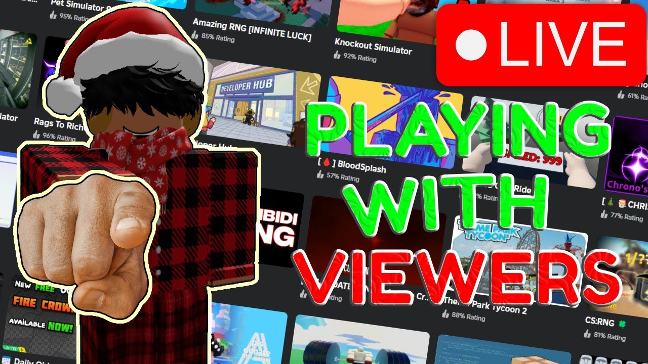 (DAY 1 LIVE!🔴) PLAYING YOUR GAME SUGGESTIONS! | ⭐PLAYING ROBLOX WITH ...