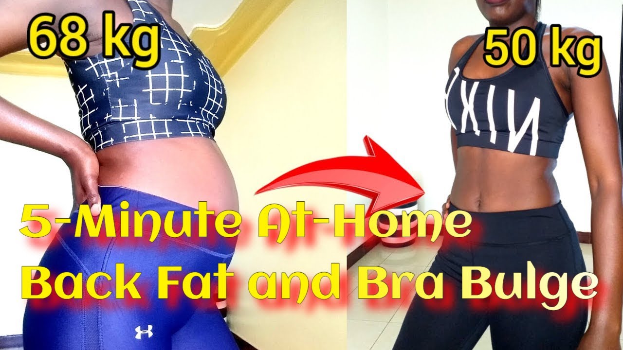 5 Minute At Home Back Fat and Bra Bulge Workout Routine For Beginners ...