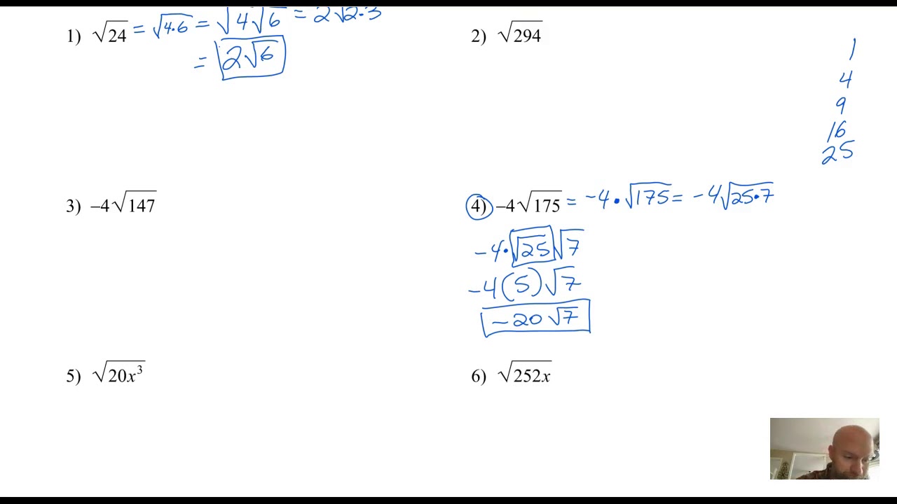 Simplify Radicals, Rationalize the Denominator - YouTube