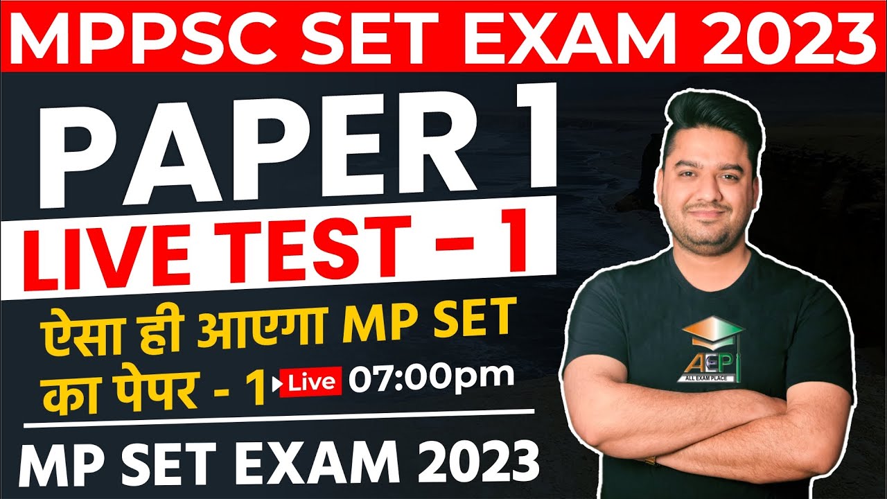 MP Set 2023 | MP Set Paper 1 | MP Set Live Test 1 | MP Set Class ...